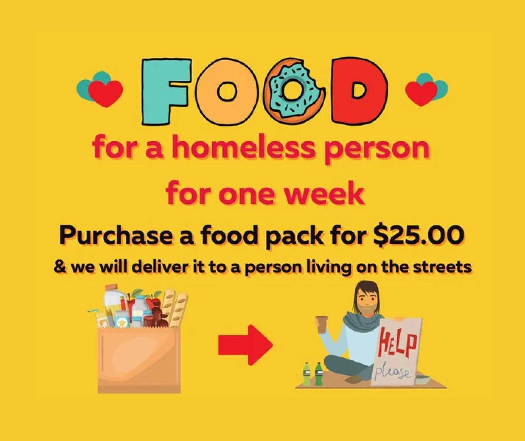 Shop for a Cause: Feed a Homeless Person for a Week Help People in Need ...