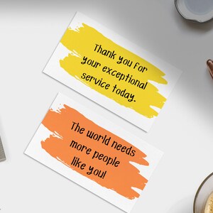 Printable Compliment Kindness Cards * Thank You Service Worker ...