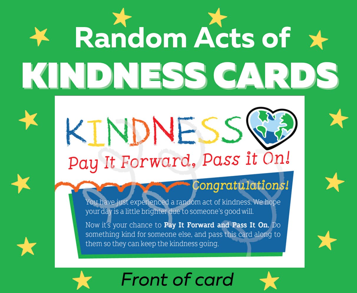 Printable Random Acts of Kindness Cards pay It Forward Pass - Etsy