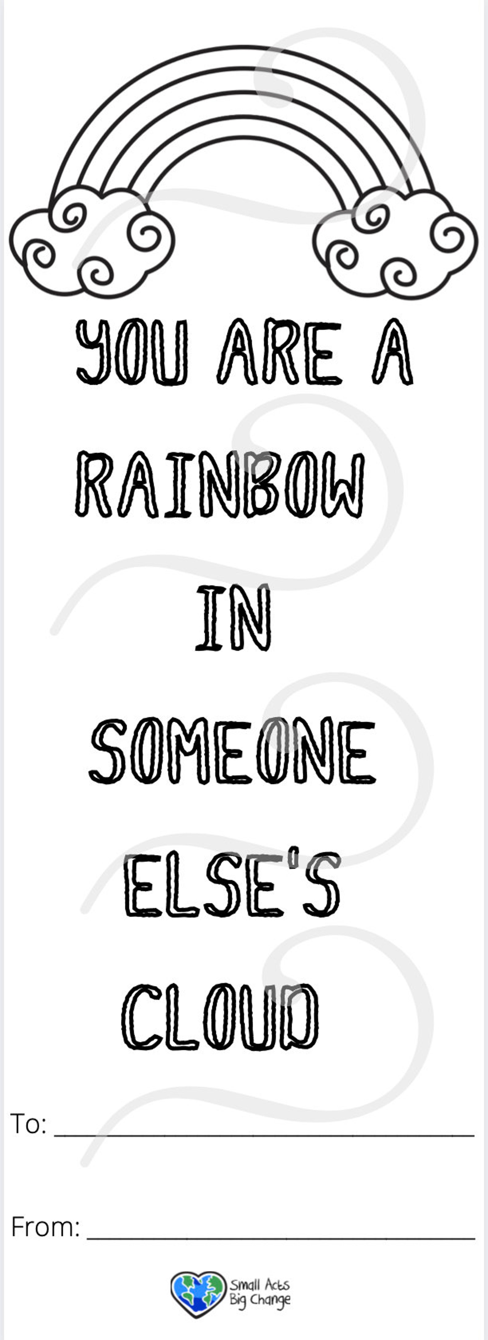 Color Your Own Kindness Bookmarks Set of 6 Different Designs Kids ...