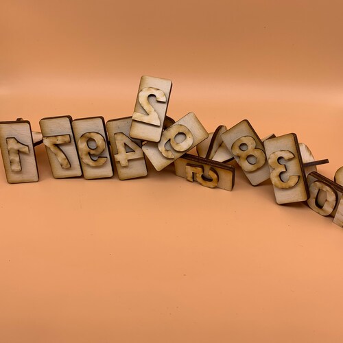 Natural Number Line Log Slice Numbers Painted Chalkboard 1-10 | Etsy UK