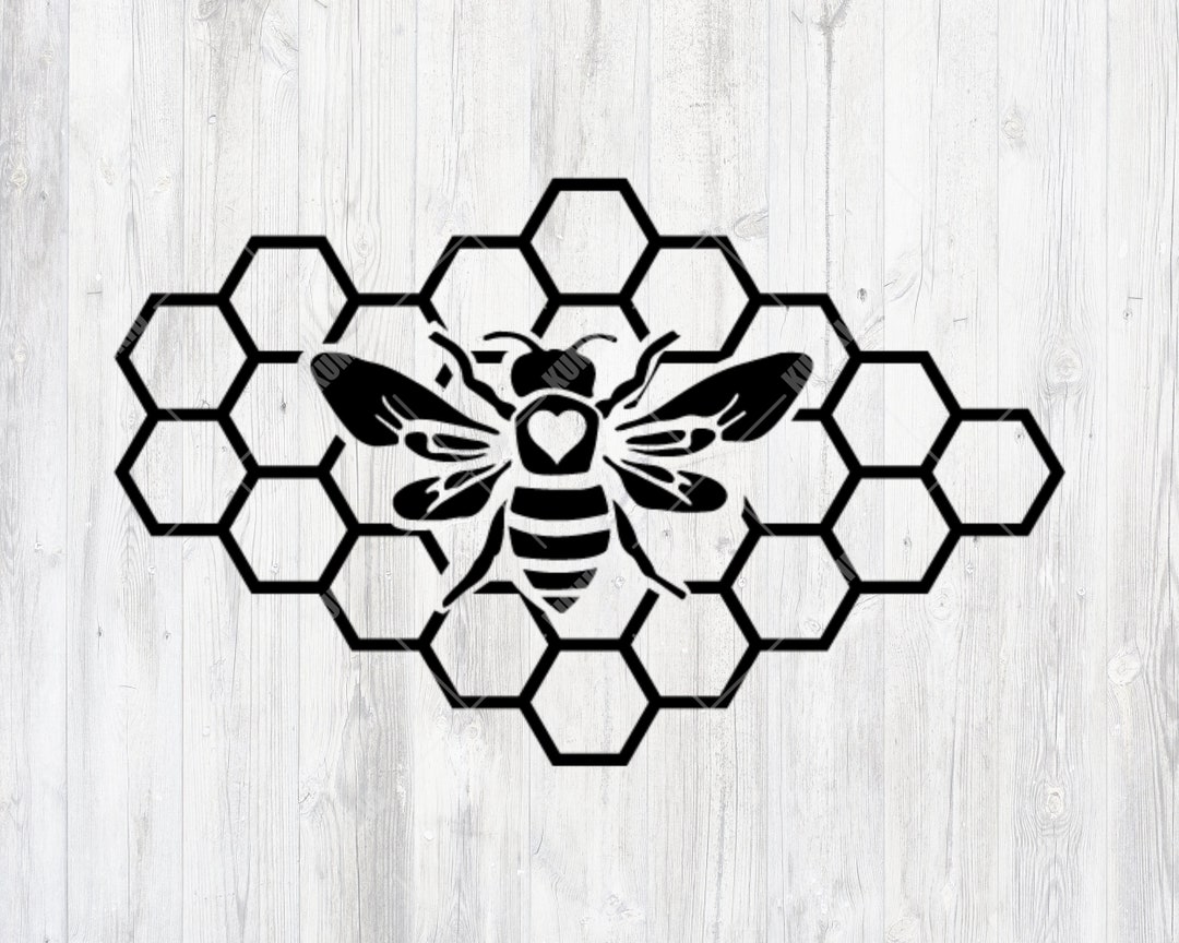 Bee SVG Cut File, Honeycomb Svg, Bumble Bee Svg, Bee Clipart, Bee ...
