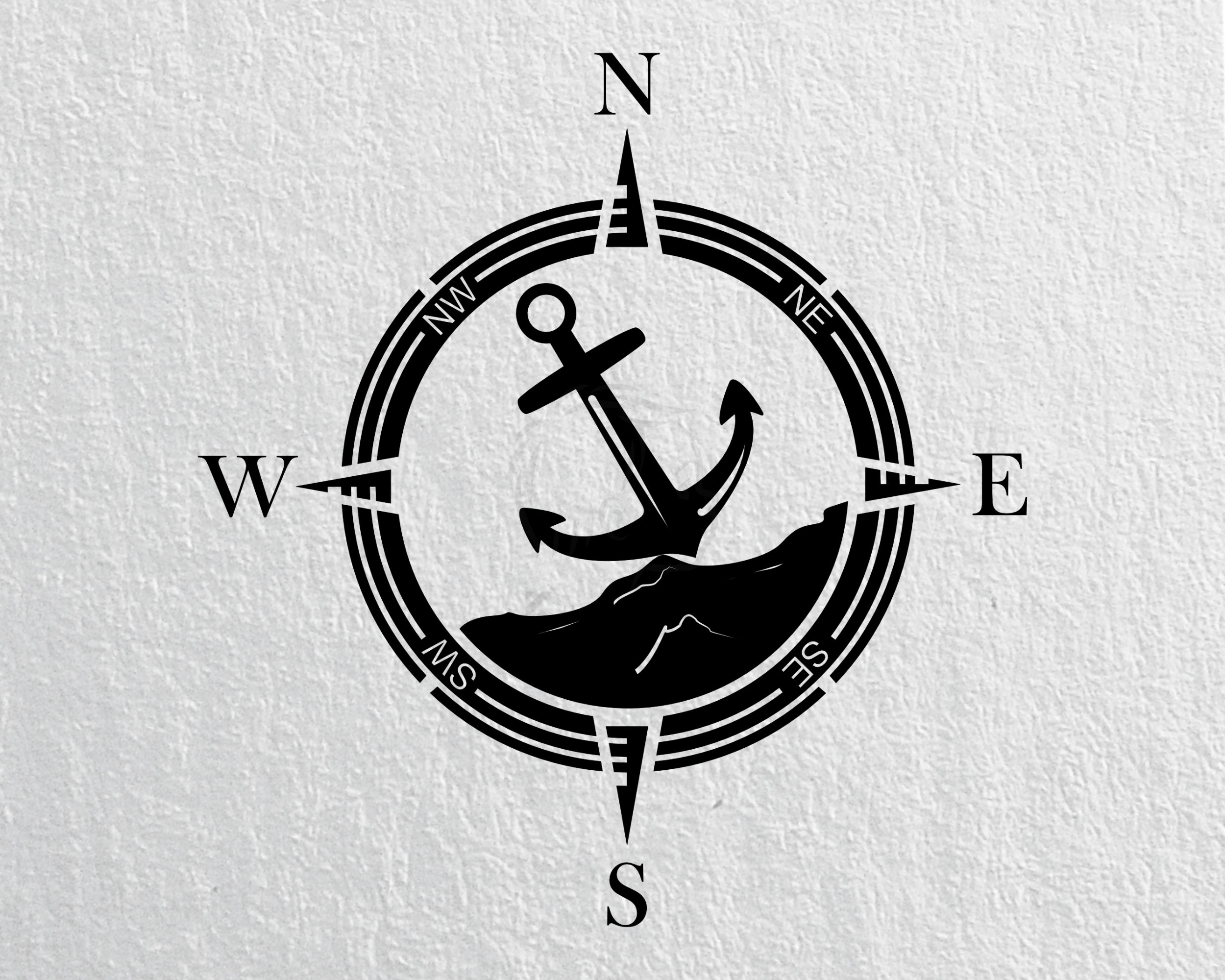 Anchor Compass SVG File Cut Files for Cricut and Silhouette - Etsy