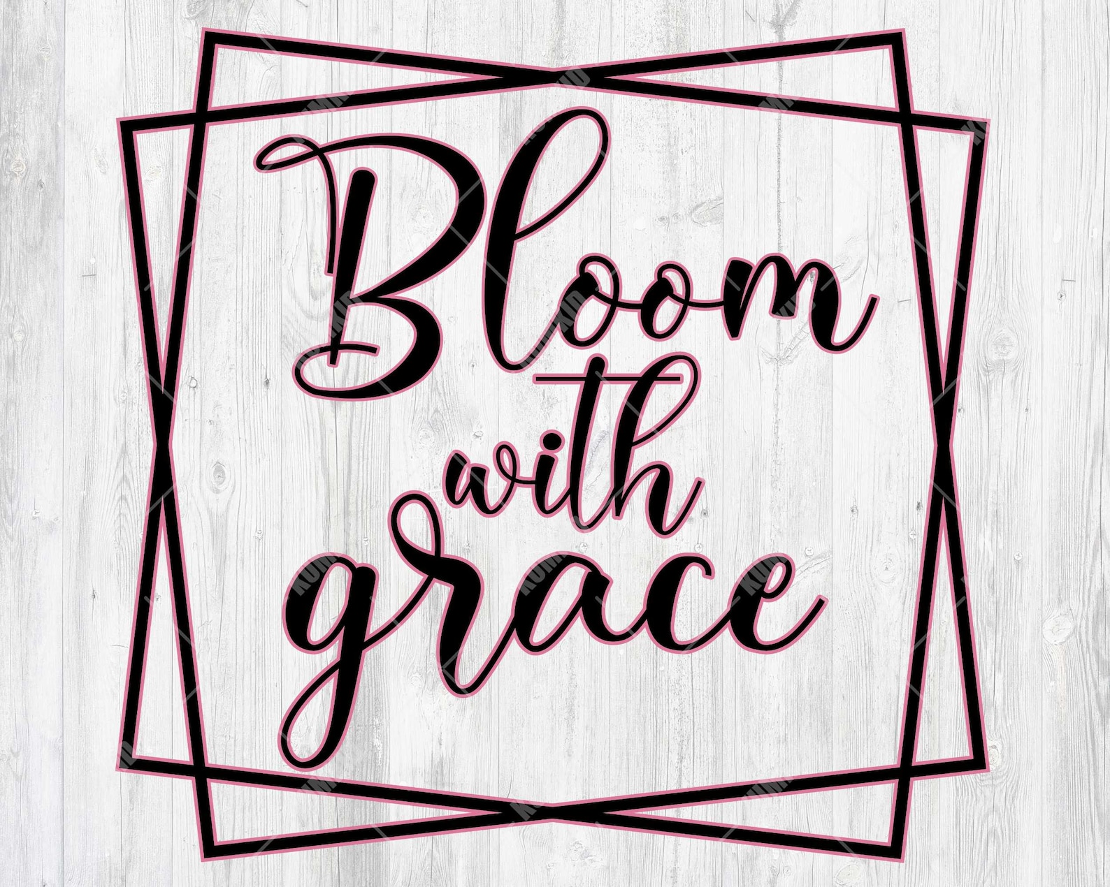 Bloom With Grace Svg Grace Svg Geometric Square Svg - Etsy Hong Kong