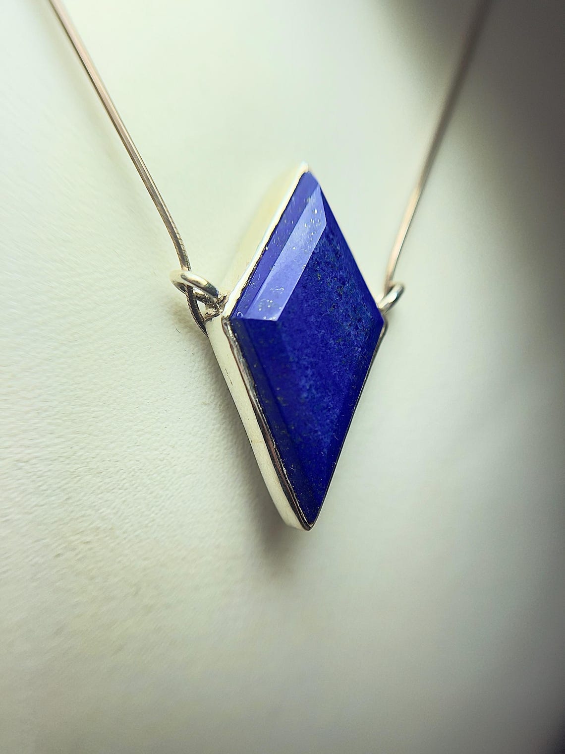 Blue Lapis Lazuli Kite Necklace: 925 Sterling Silver Chain Pendant - Etsy