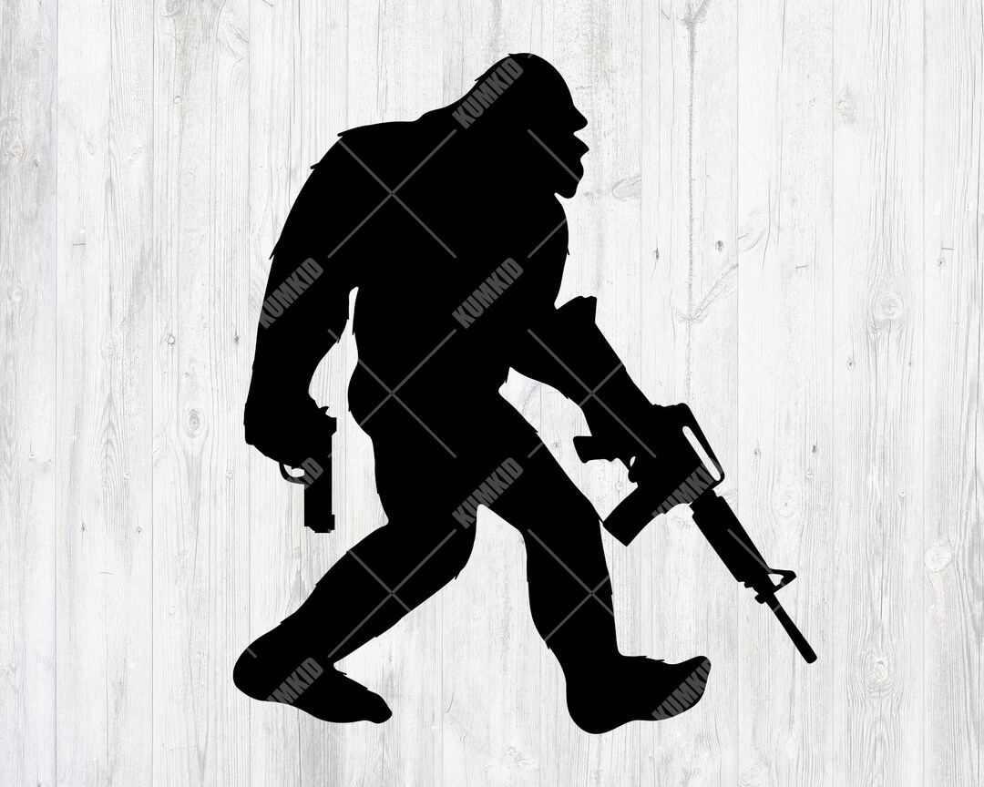 445-bigfoot Svg File AR PNG Pistol, Cricut Cameo Silhouette Vinyl Decal ...
