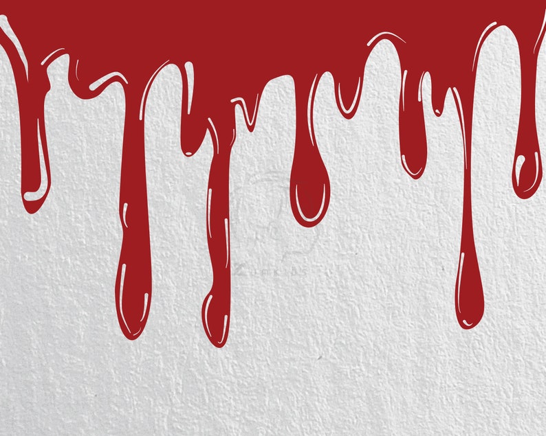 Blood Line Drip SVG Dripping Drop Cut Design Element Art | Etsy
