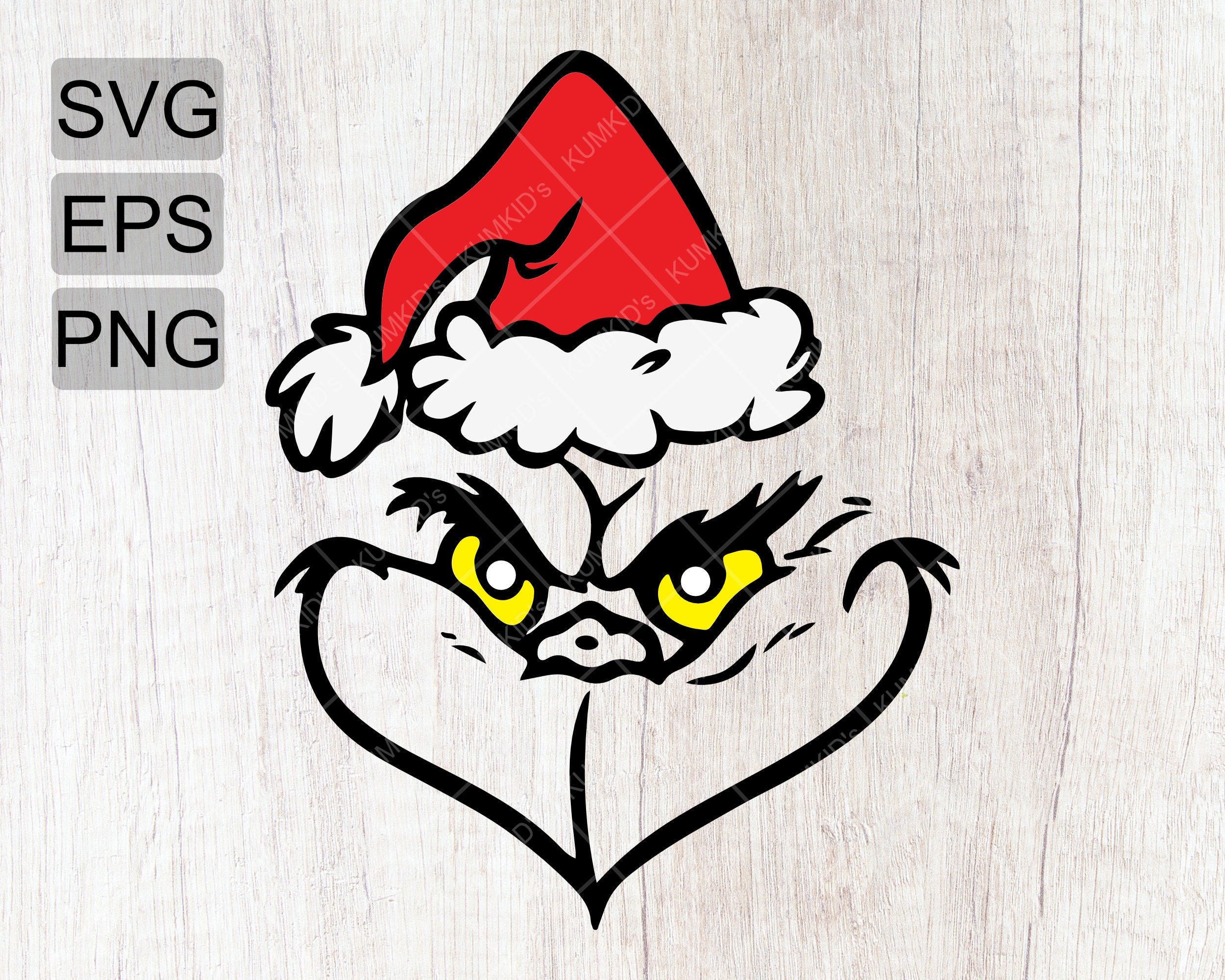 Grinch Hat Red Svg Grinch Facesvg Grinch Svg Files For Etsy