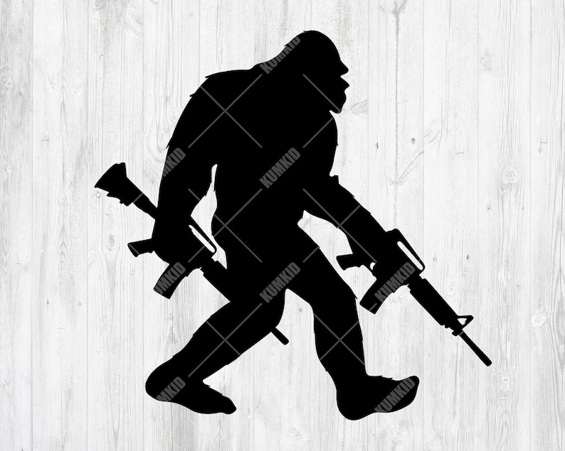 Sasquatch Bigfoot Guns SVG PNG Digital Download File - Etsy UK