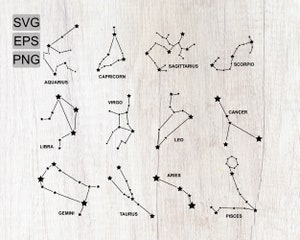 Star Zodiac Constellation Svg, Zodiac Svg, Horoscope Svg, Cricut Svg ...