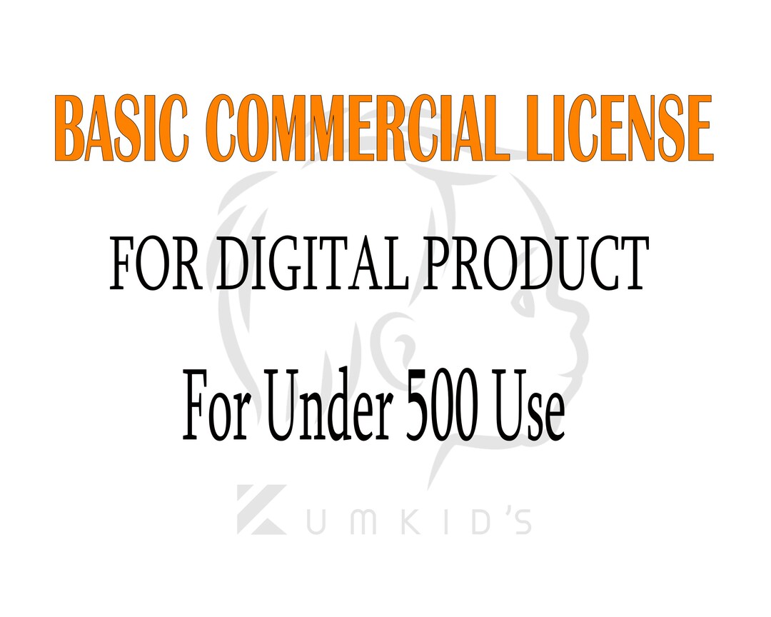 BASIC COMMERCIAL LICENSE for One Digital Product Design for One Person ...