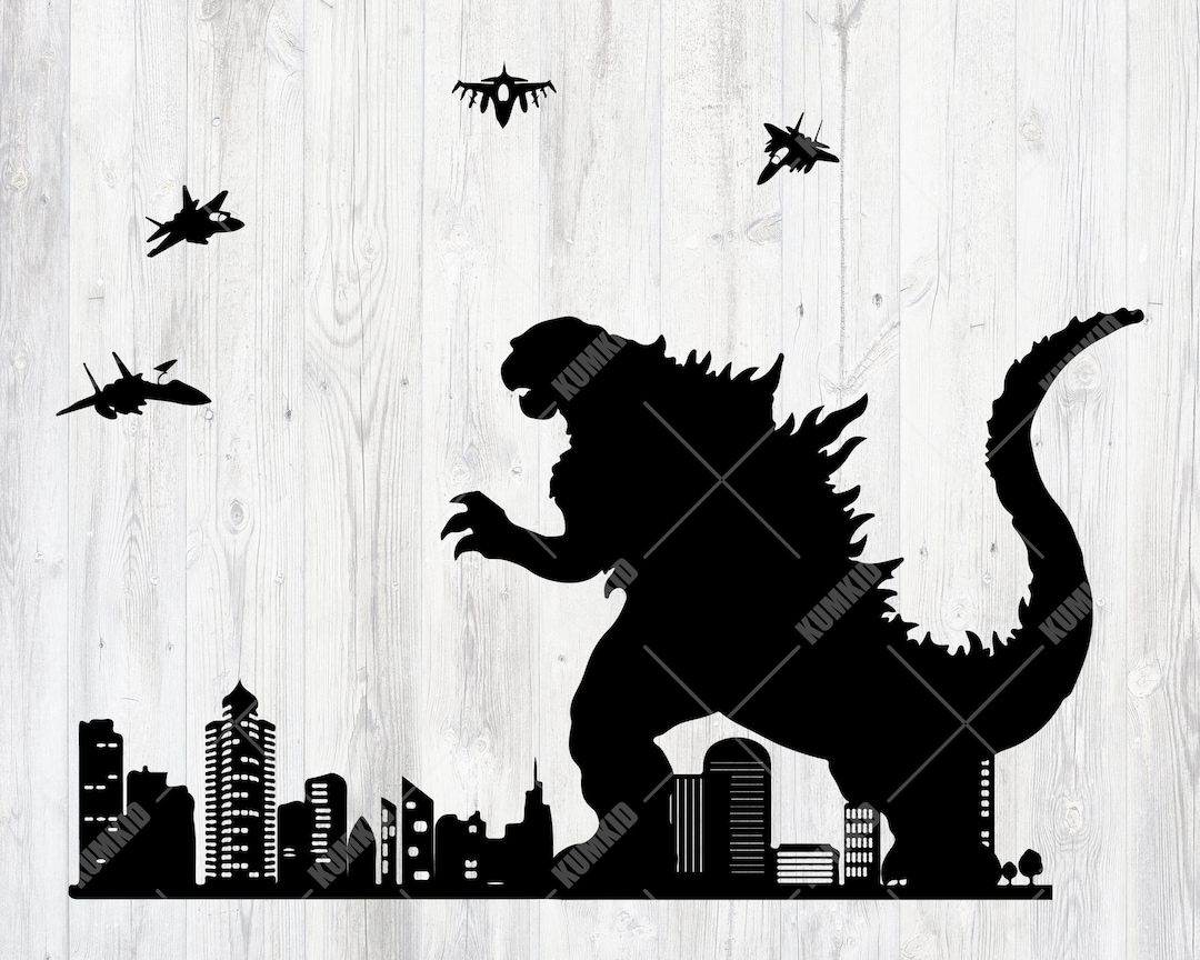 Godzilla SVG, Godzilla Silhouette, Godzilla Cut File, Godzilla Clip Art ...
