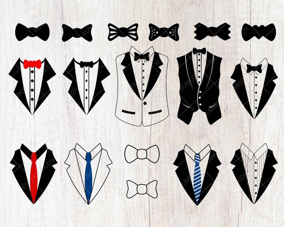Tuxedo Gentlemen Suit SVG Bundle, Suit Bundle SVG, Suit Clipart, Suit ...