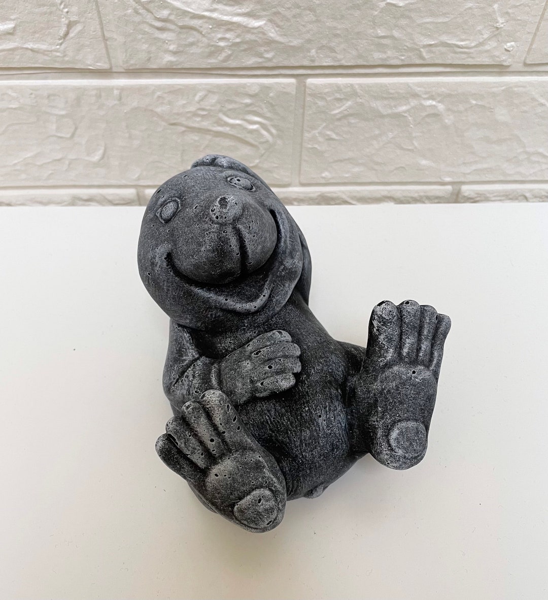 Laughing Mole Stone Garden Ornament Mole Ornament Garden - Etsy