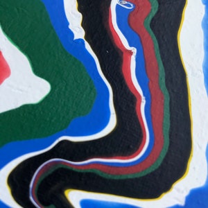 8x10" Abstract Multicolor Acrylic Puddle Pour Original Painting Home ...