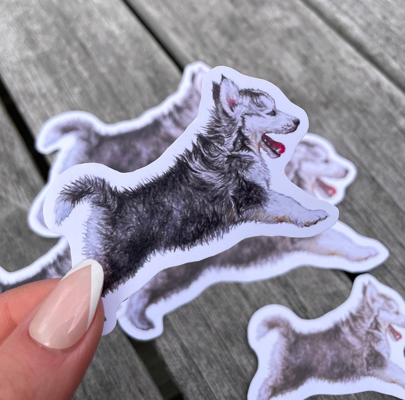 Husky Sticker, Colored Pencil Dog Drawing, Animal Art Laptop Sticker - Etsy