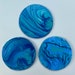 Blue Magnets Handmade One-of-a-kind Acrylic Pour Magnet Set of 3 Fluid ...