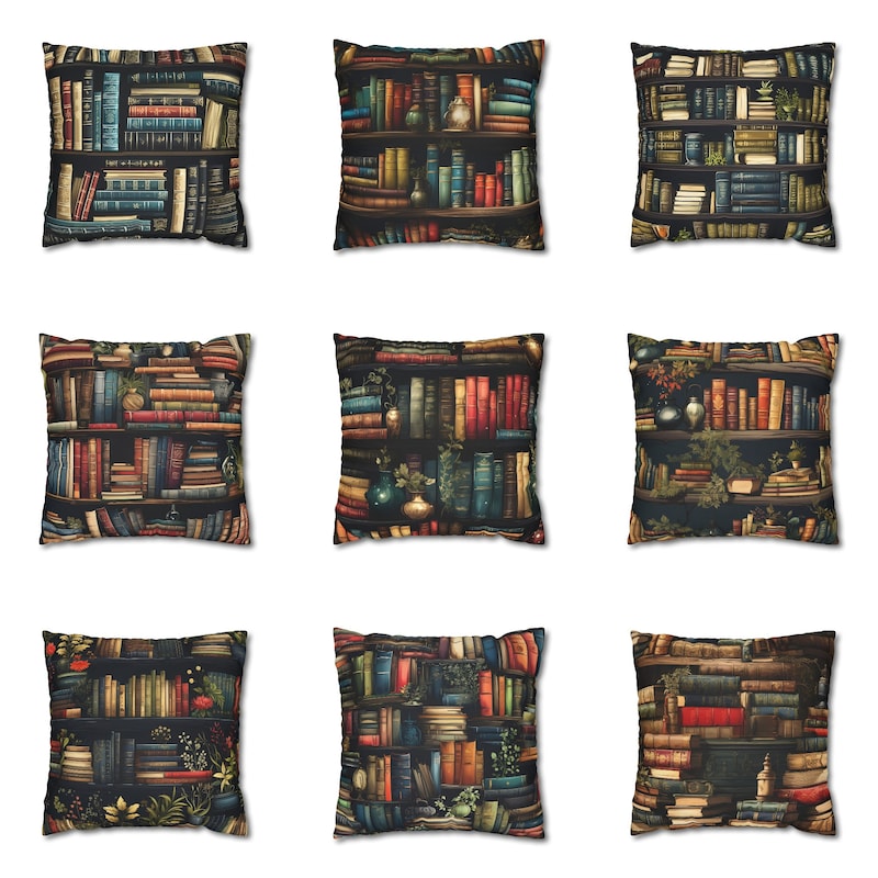 Library Pillow - Etsy