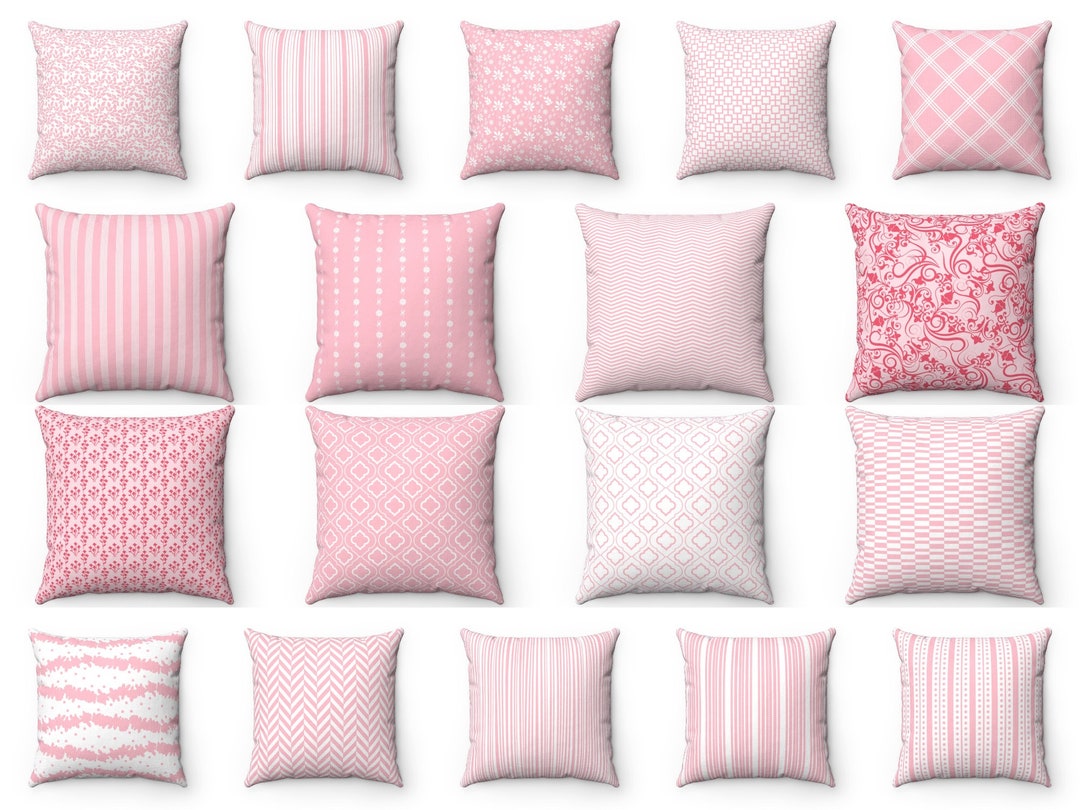 Pink Throw Pillow Cover Outdoor Indoor 16x16 18x18 20x20 - Etsy