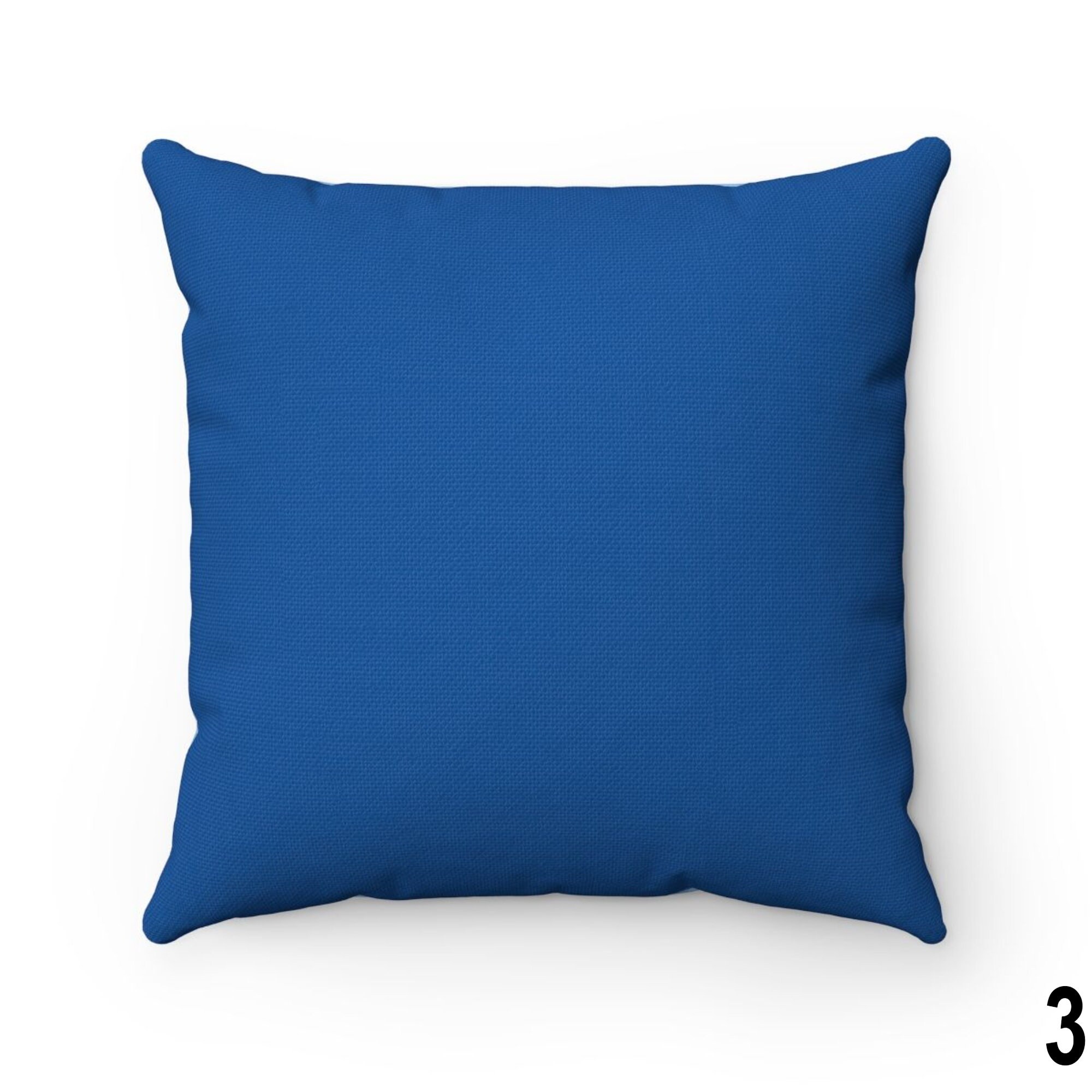 Solid Blue Throw Pillow Cover, Farmhouse Indoor Outdoor Cushion Case ...