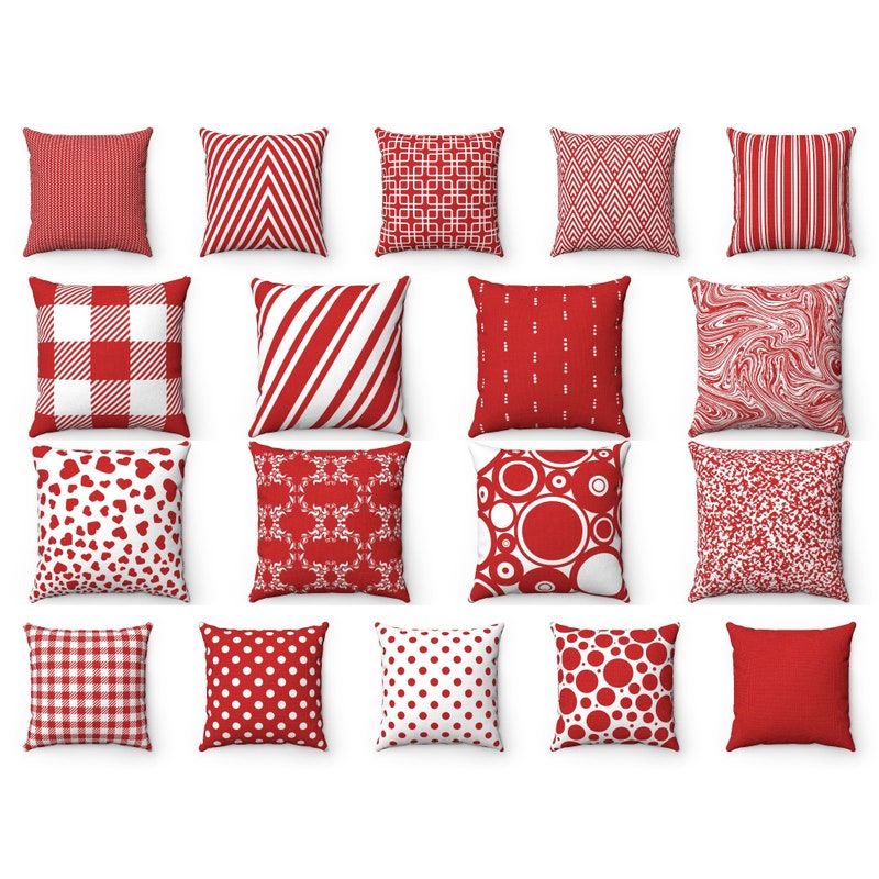 Red Lumbar Pillow - Etsy