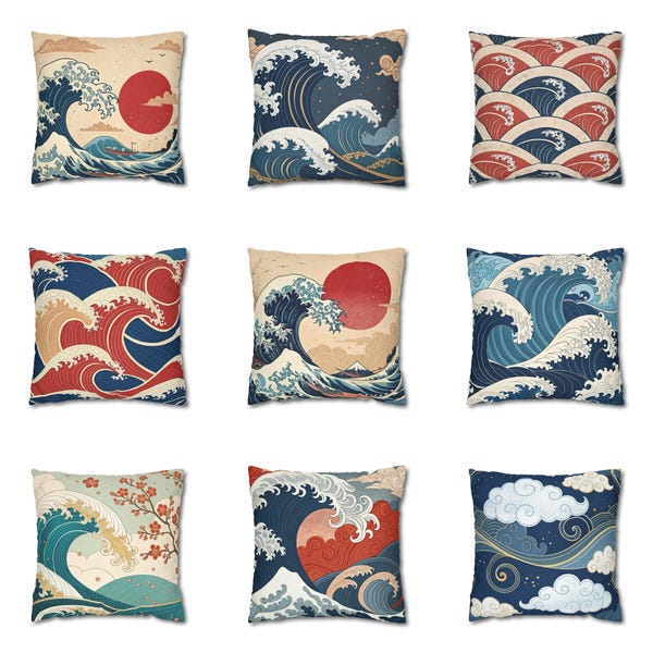 Waves Pillow - Etsy