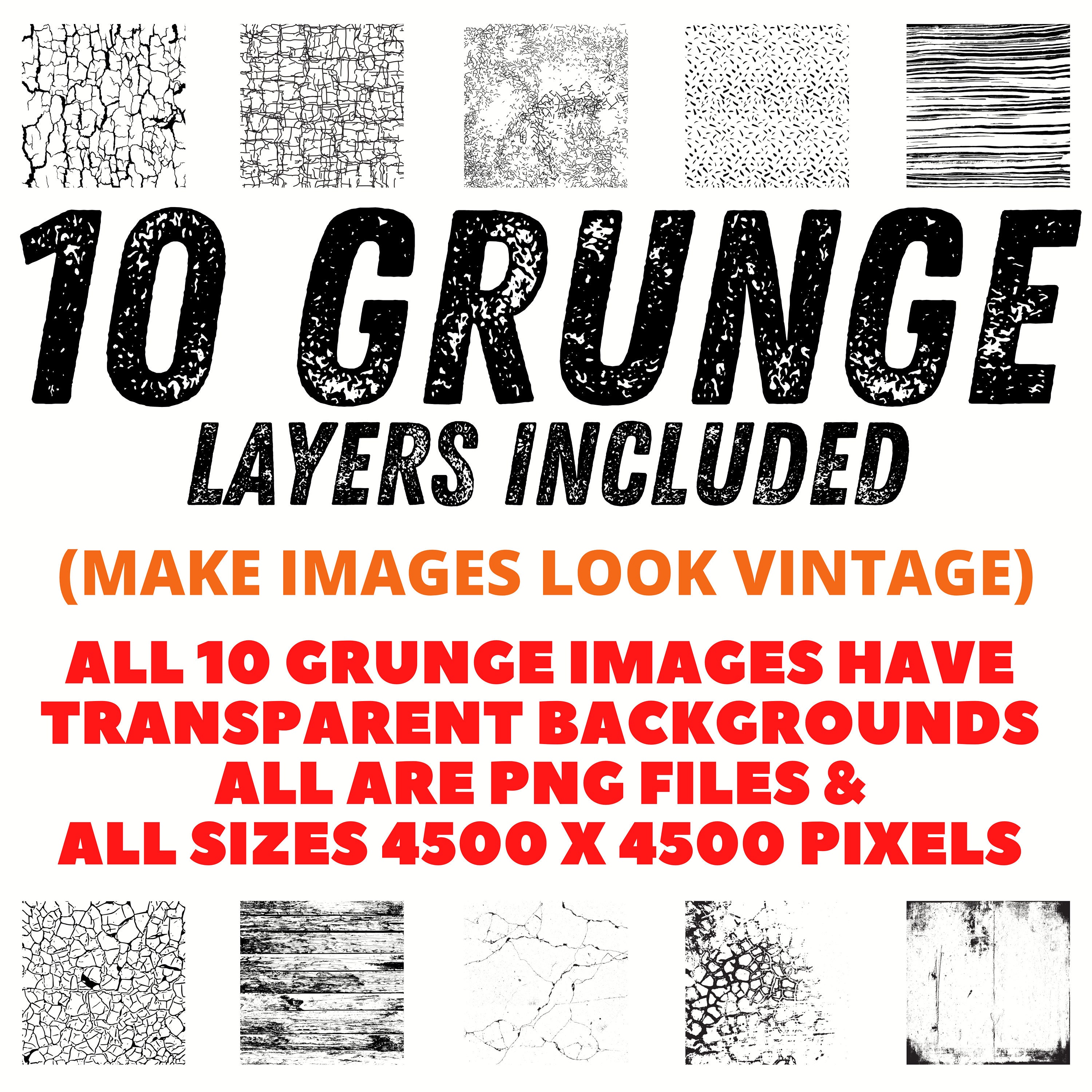 10 GRUNGE / VINTAGE / RETRO Png Files That Will Give Your Image a ...