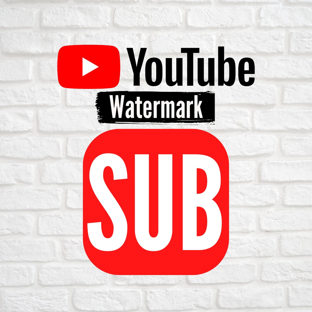 Youtube Subscribe WATERMARK SUB (instant Download) 1 PNG File ...