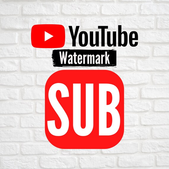 Youtube Subscribe WATERMARK SUB instant Download 1 PNG File - Etsy