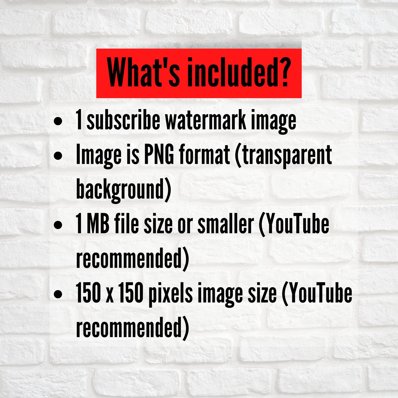 Youtube Subscribe WATERMARK SUB (instant Download) 1 PNG File ...