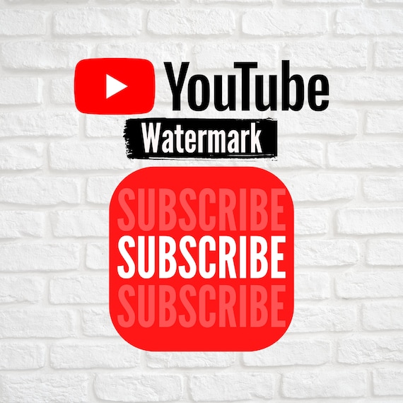 Youtube Subscribe WATERMARK instant Download 1 PNG File - Etsy