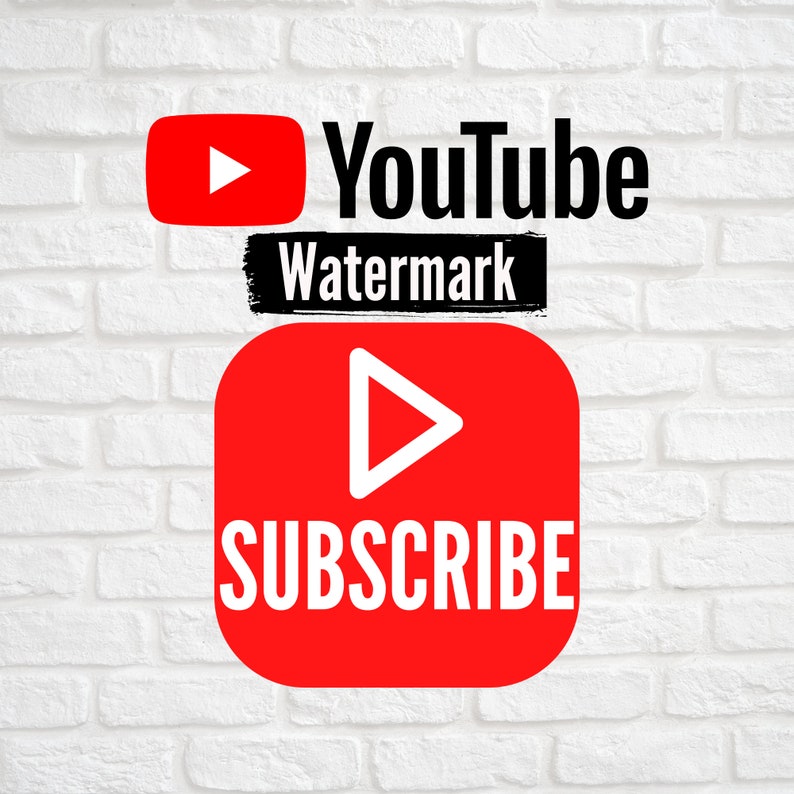 Youtube Subscribe WATERMARK Red Sub instant Download 1 PNG File ...
