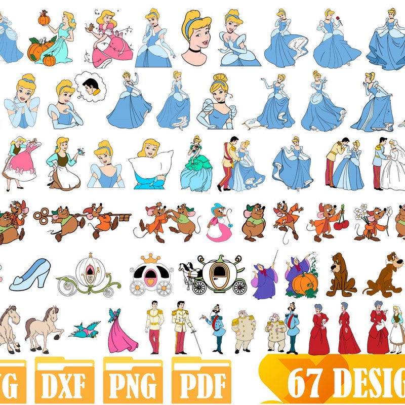 Cinderella Vector - Etsy