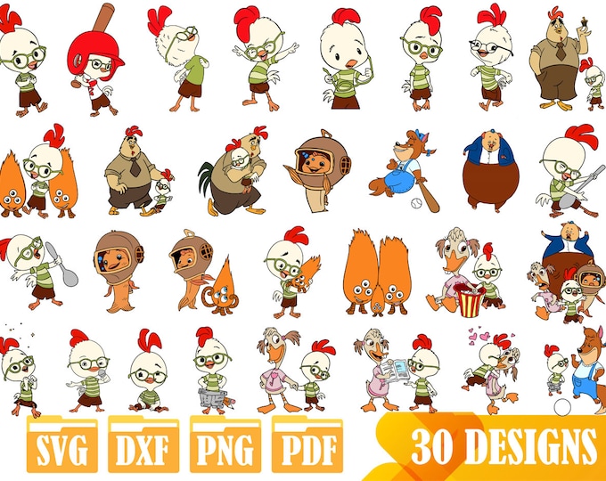 Clipart, Chicken Little Svg, Chicken, Movie Svg, Digital Download, PNG ...