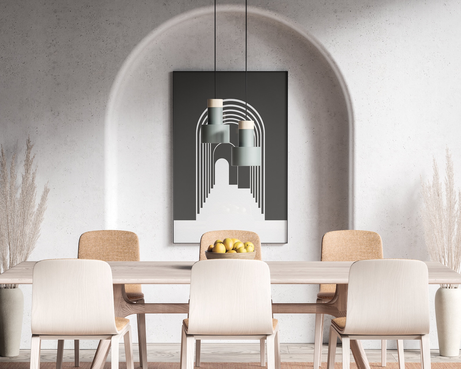 Minimalist Geometric Arch Print: Black and White Mid-century Art ...