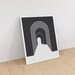 Minimalist Geometric Arch Print: Black and White Mid-century Art ...