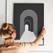 Minimalist Geometric Arch Print: Black and White Mid-century Art ...