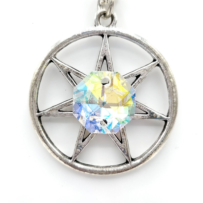 Fairy Star Talisman/ Septagram/ White Witch Magic Necklace/ - Etsy