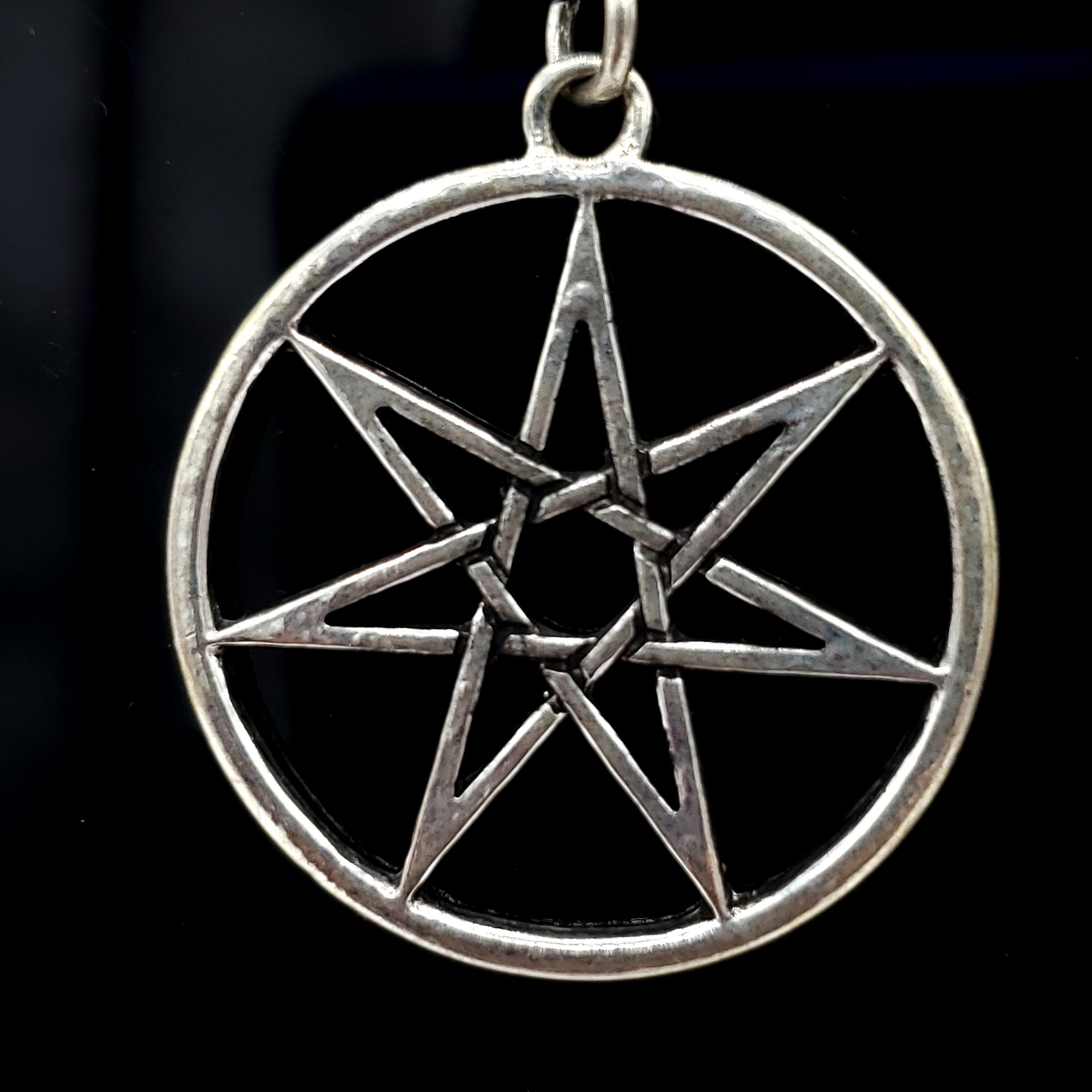 Elven Star or Fairy Star Necklace, Seven Pointed Star Septagram, Wiccan ...