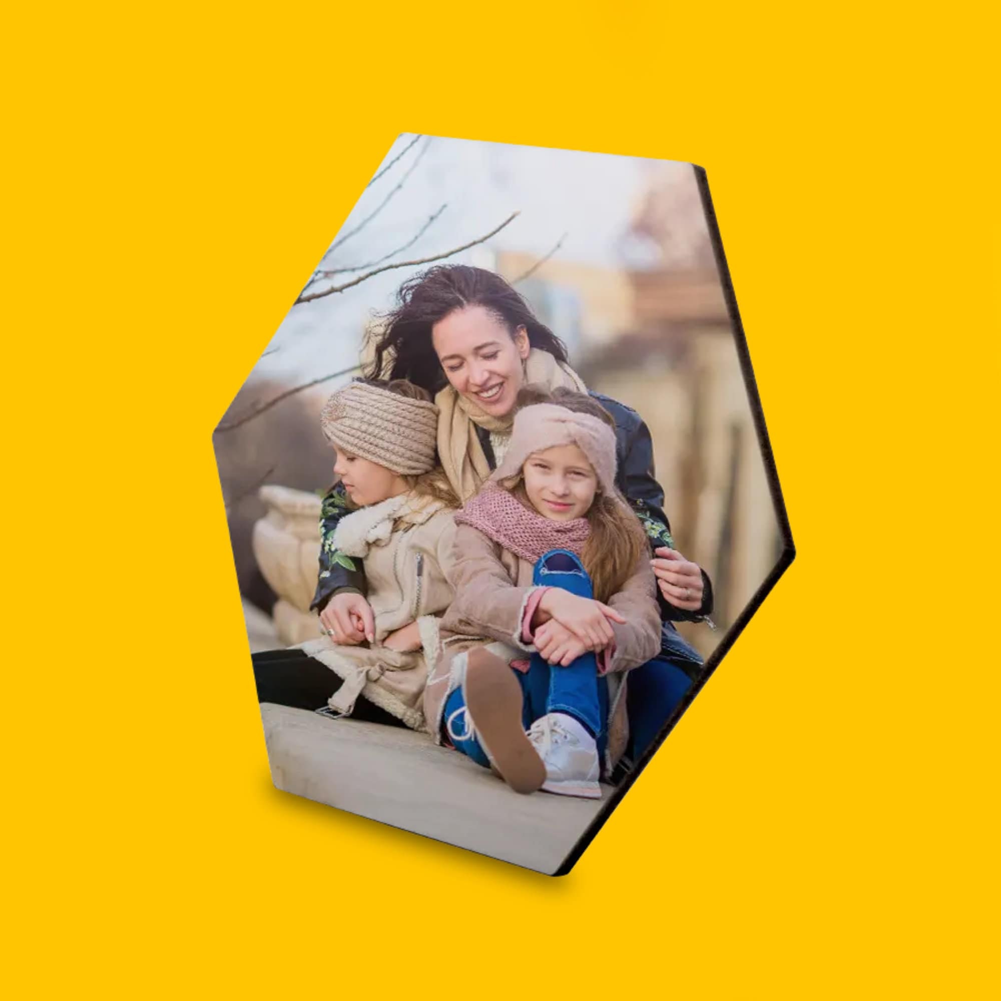 Personalised Wood Photo Tiles on Wood Blocks, Made to Order Photo Wall ...