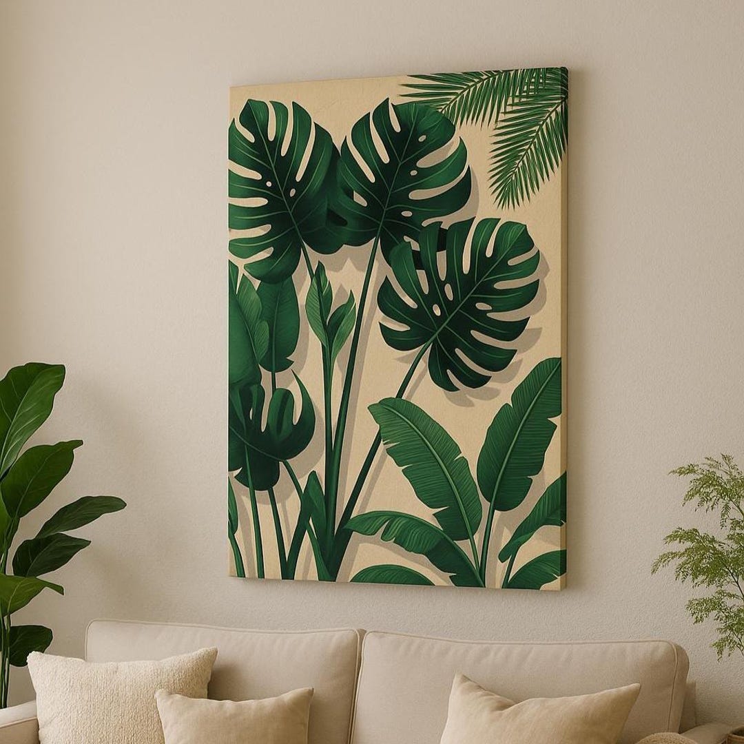 Rainforest Texture V2 Colourfuse Premium Stretched Canvas – Floral ...