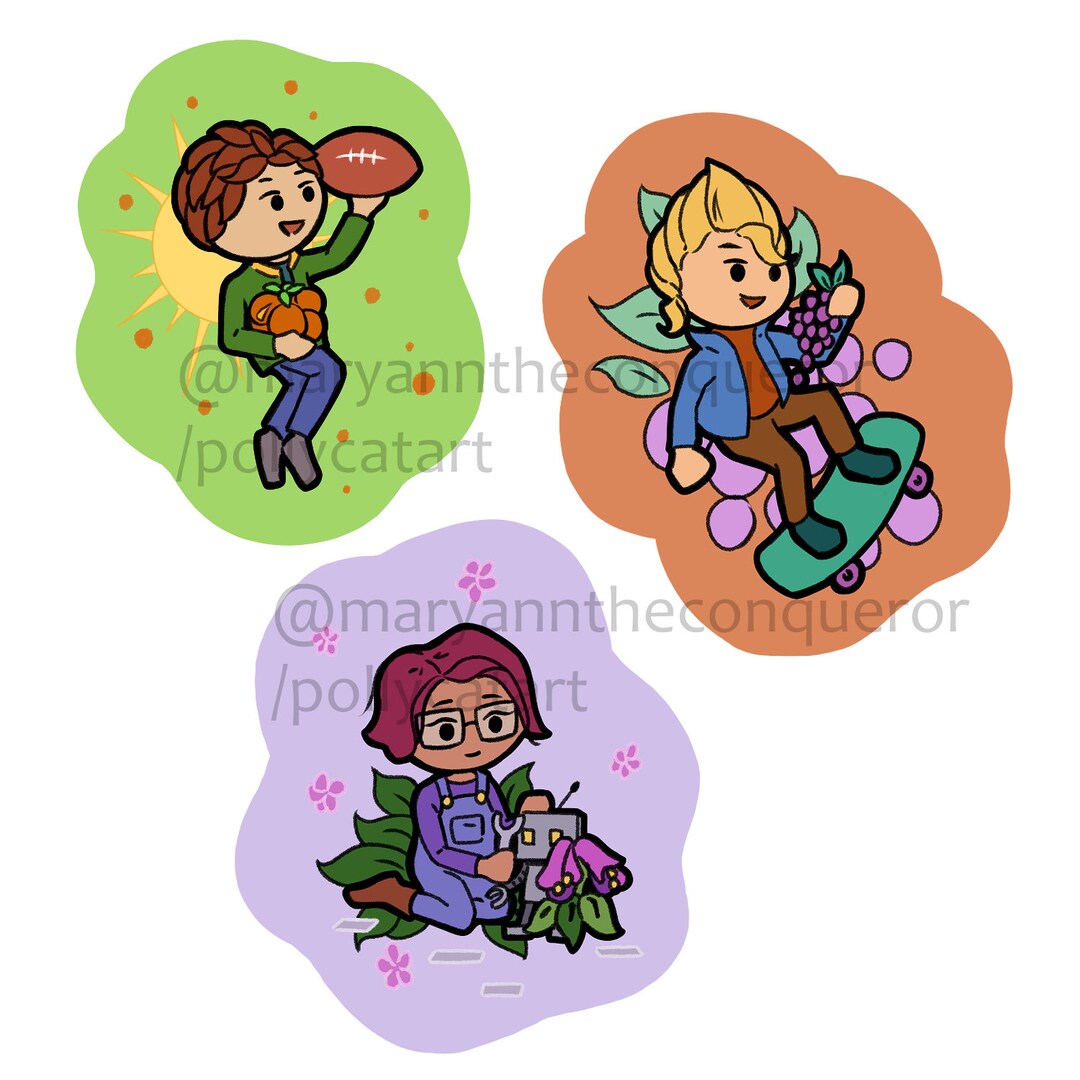 Stardew Valley Stickers - Set 2: Summer - Vinyl Stickers - Cute Die-cut ...