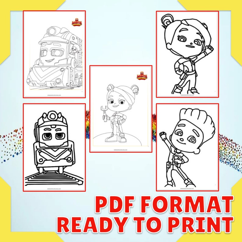 Mighty Express Coloring Pages Printable Mighty Express | Etsy