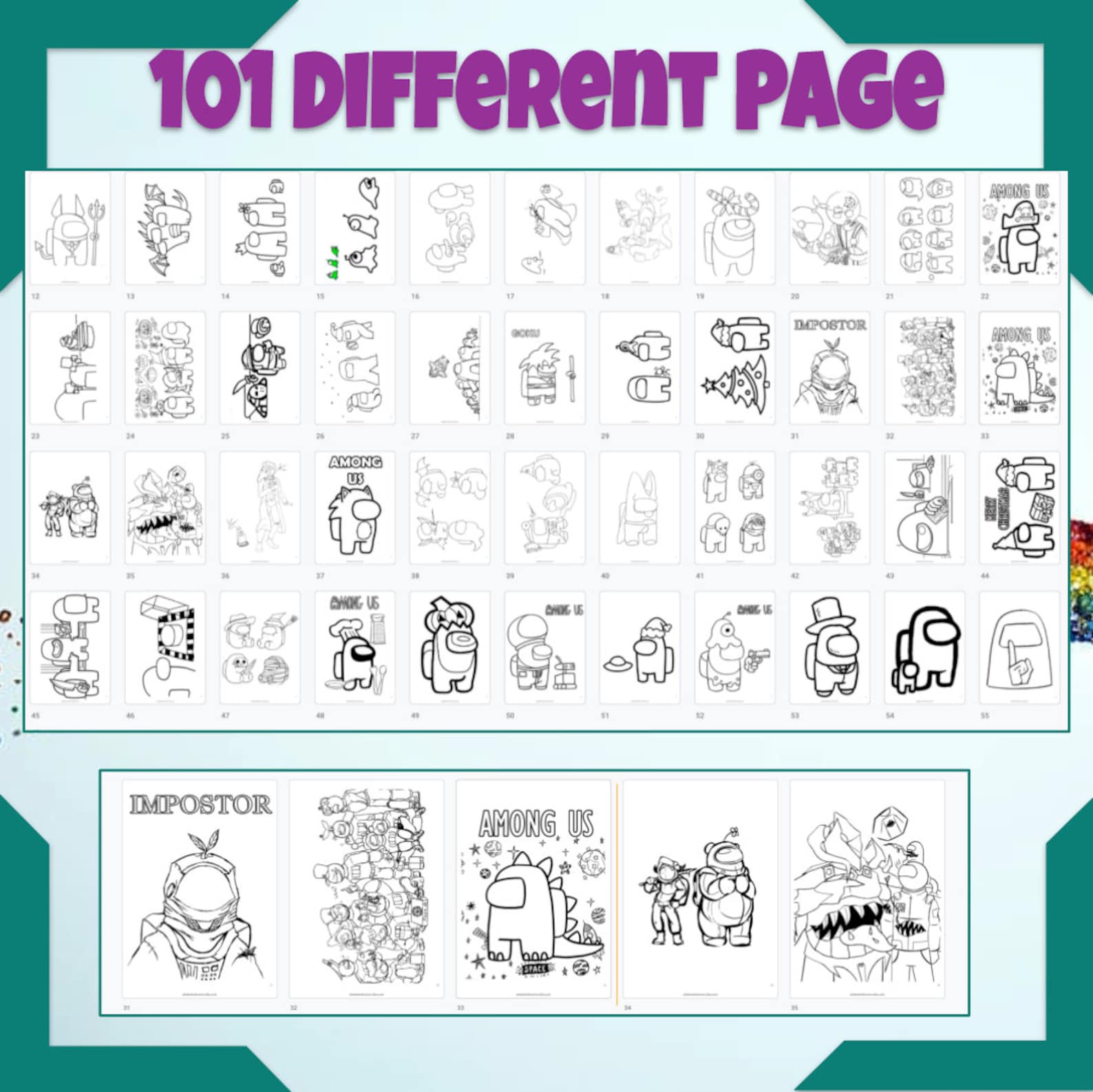 Among us color by number coloring pages - modelstaste