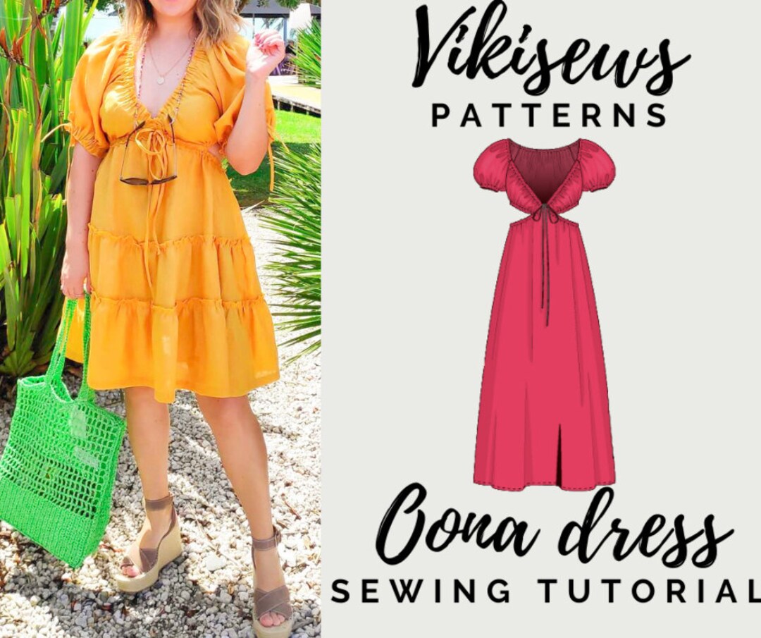 FREE VIDEO Sewing Tutorial/oona Dress From Vikisews Patterns - Etsy