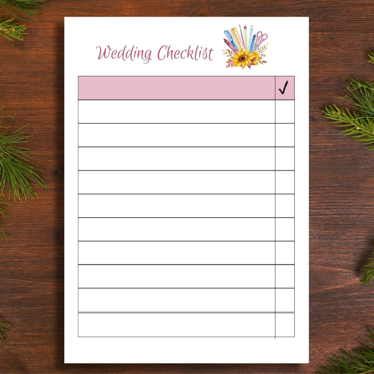 Wedding Checklist Printable, Cottagecore Fillable Wedding Organizer PDF ...
