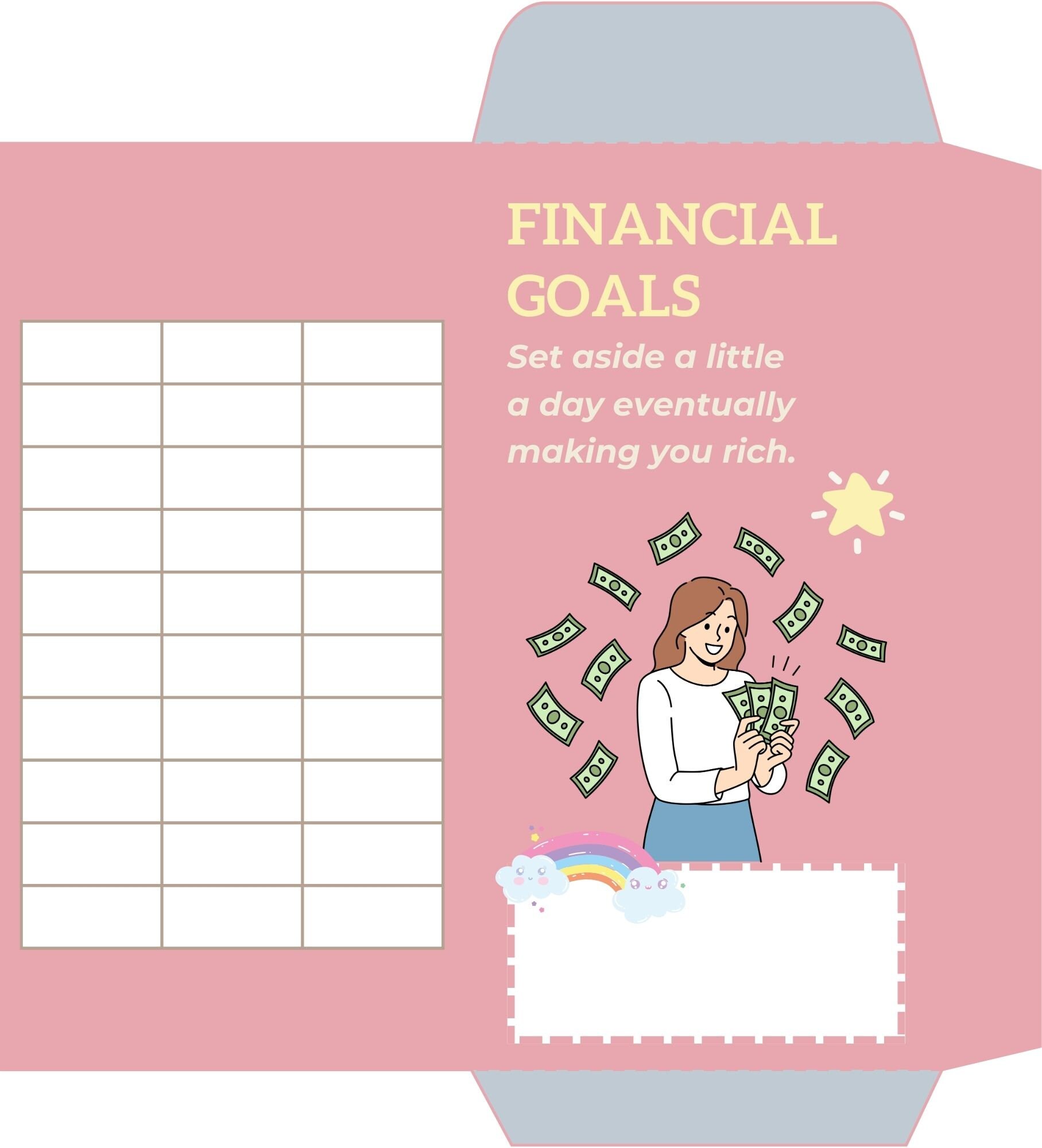 Cute Printable DIY Cash Envelopes, Money Saving Pocket, Financial ...