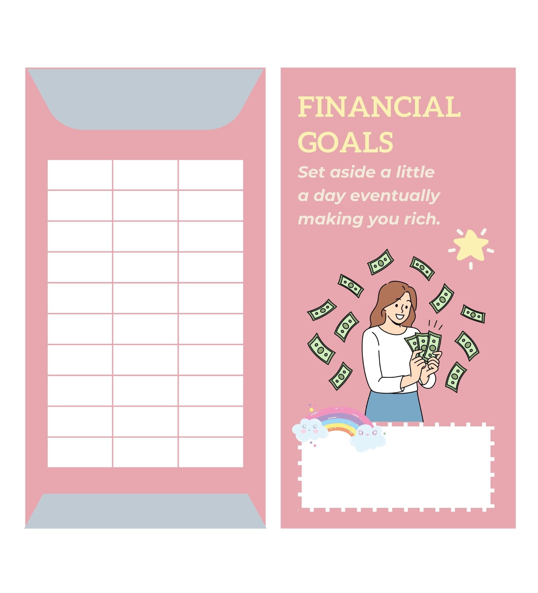 Cute Printable DIY Cash Envelopes, Money Saving Pocket, Financial ...