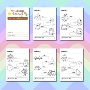 Kids Savings Challenge, Budget Planner Printable for Children, A5 ...