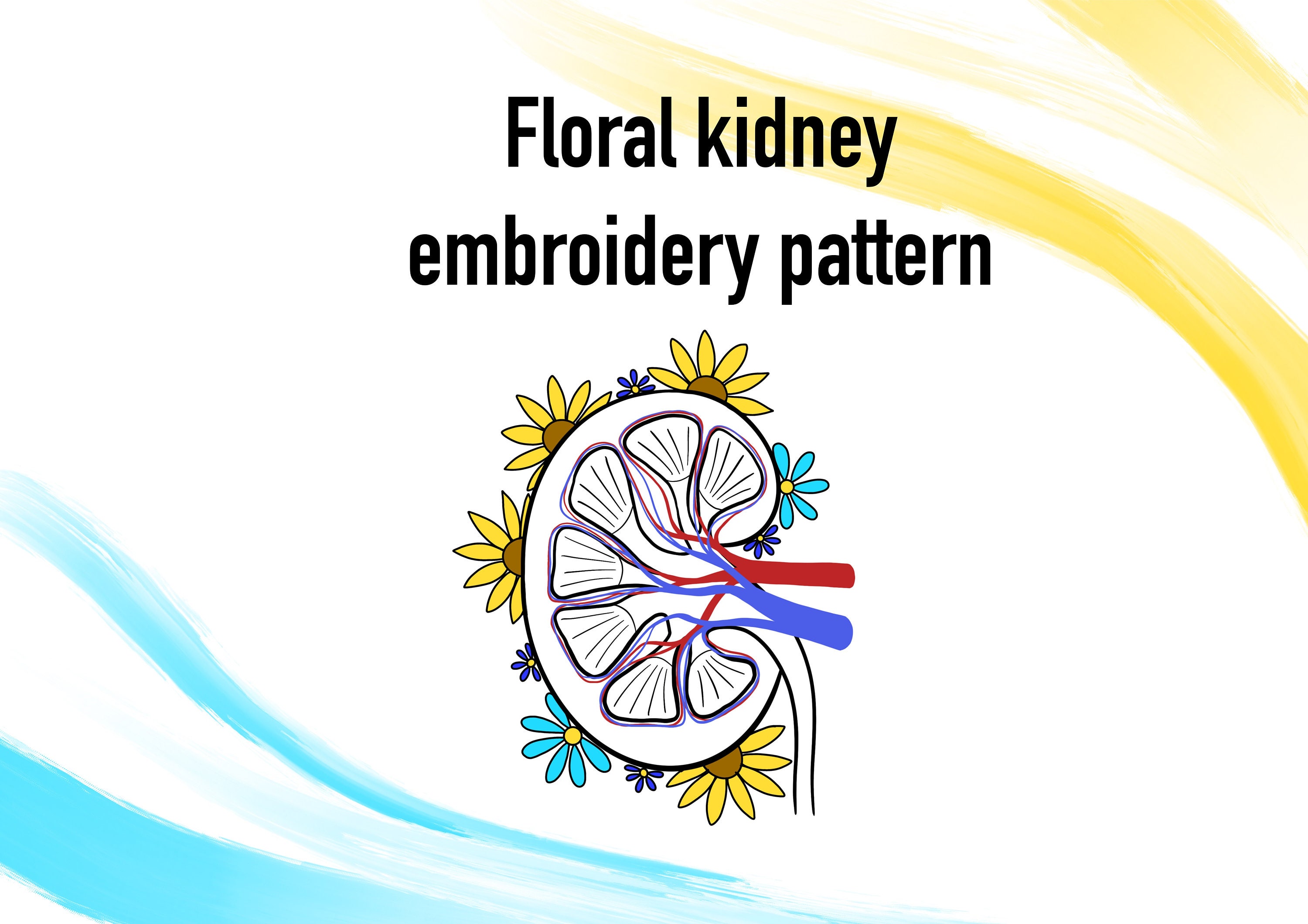 Embroidery Design Kidney Disease